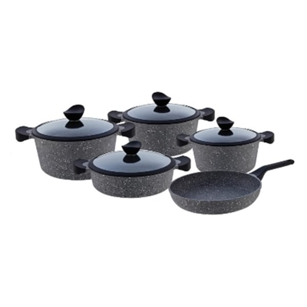 Buy Falez Grand 9pcs Cookware Set Gray in Dubai,Sharjah, Abu Dhabi ...