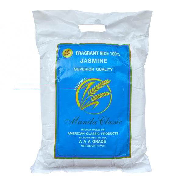 Buy Manila Classic Fragrant Mabango Jasmine Rice AAA- 5kg Online in UAE ...
