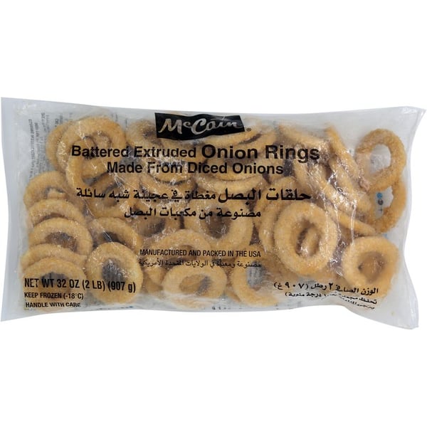 Buy Mccain Onion Rings Extruded Battered 908g Online in UAE | Sharaf DG