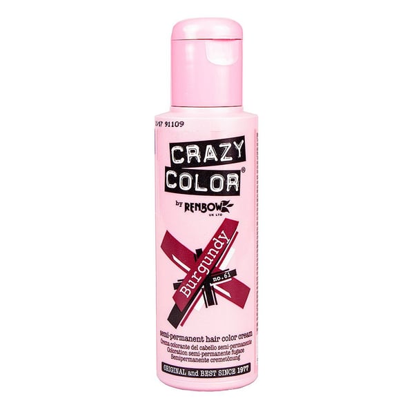 Buy Crazy Color Burgundy Semi-permanent Hair Dye 100ml Online in UAE ...