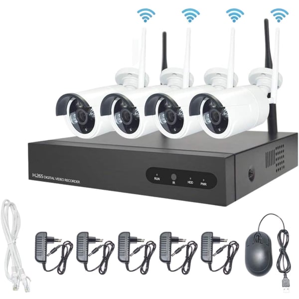 Buy UK Plus 4Piece Security Recording 2MP Wireless Camera Kit System HD ...