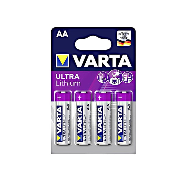 Buy Varta Ultra Lithium Aa Lr06 Batteries (4-battery) [pack Of 2 ...