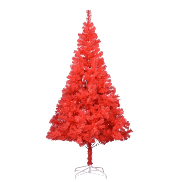 Buy vidaXL Artificial Christmas Tree with Stand Red 180 cm PVC Online ...