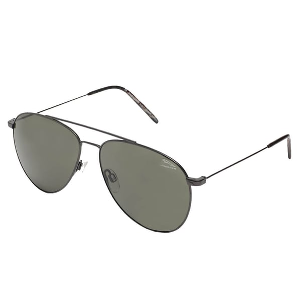 Buy Jaguar 37456 4200 Aviator Black Fullrim Sunglassesfor Men (grey ...