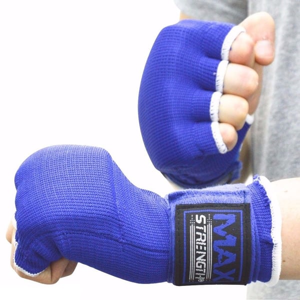 Buy Max Strength Boxing Inner Hand Wraps Gloves Blue Large Online in ...