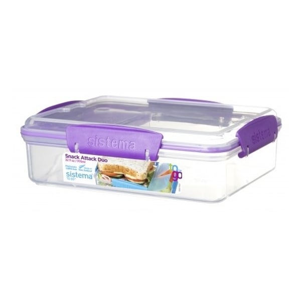 إشتر اونلاين بأفضل سعر لـ Sistema Snack Attack Duo To Go 975ml – Colors ...