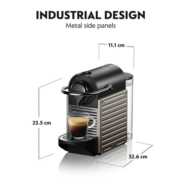 Buy Nespresso C61 Pixie Electric Coffee Machine C61-ME-TI-NE Online in ...