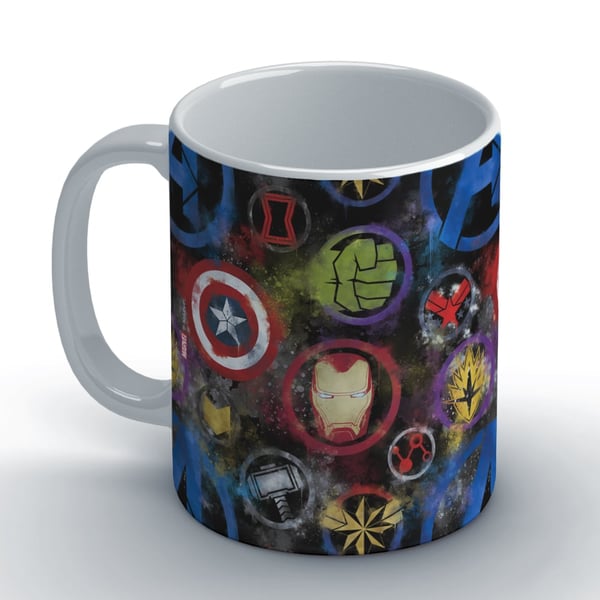 Buy Marvel Avengers Logos Coffee Mug White Online in UAE | Sharaf DG