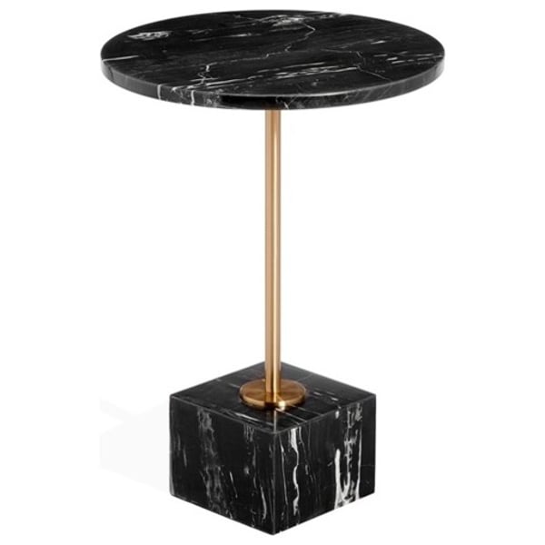 Buy Lamac Crafts- De’lier Marble Side Table With Metal Legs (black ...