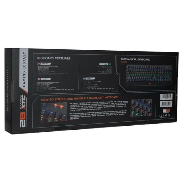Buy online Best price of 2B Wired Gaming Keyboard Black KB345 in Egypt ...