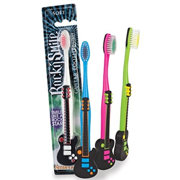 Buy Practicon 7045266 SmileGoods Rock’n Smile Guitar Toothbrushes (Pack ...