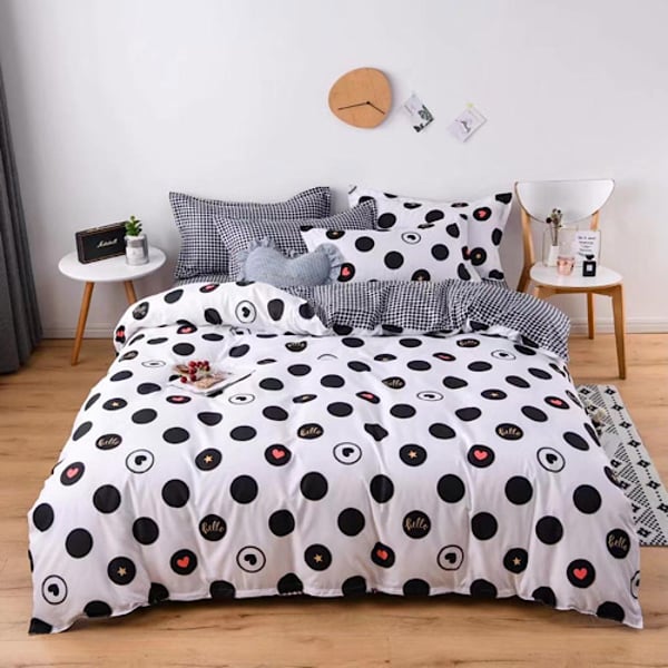 Buy Single Size Bedding Set Of 4pcs Dots Design Online in UAE | Sharaf DG
