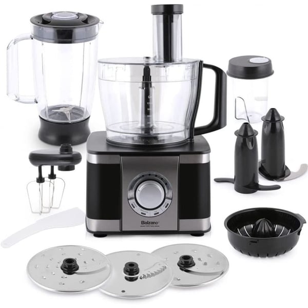 Buy Balzano 12-in-1 Multi-functional Food Processor 1100 Watts Silver ...