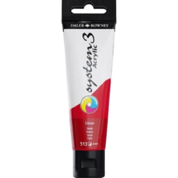 Buy Deli Daler Rowney System 3 Acrylic Paint 59ml Crimson Online in UAE | Sharaf DG
