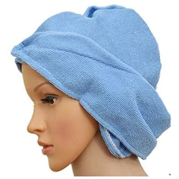 Buy Lavish 2pcs Magic Microfiber Bath Towel Hair Dry Hat Cap Quick Drying Lady’s Bath Tool Blue ...