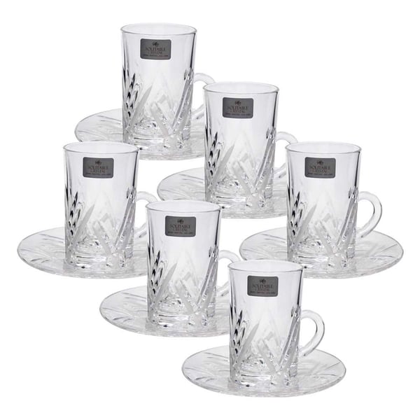 Buy 12-Piece Solitaire Estican Tea Cups and Saucers Online in UAE ...