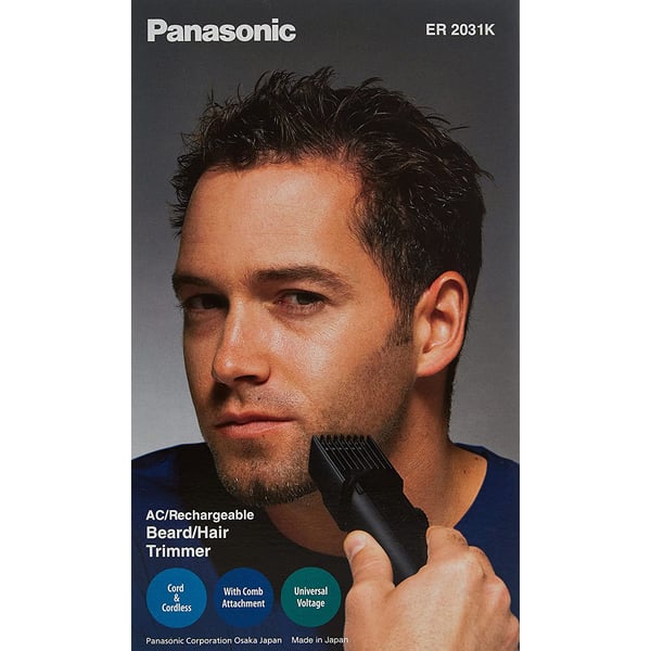 Buy Panasonic Men’s Beard/Hair Trimmer ER2031 Rechargeable Stainless ...