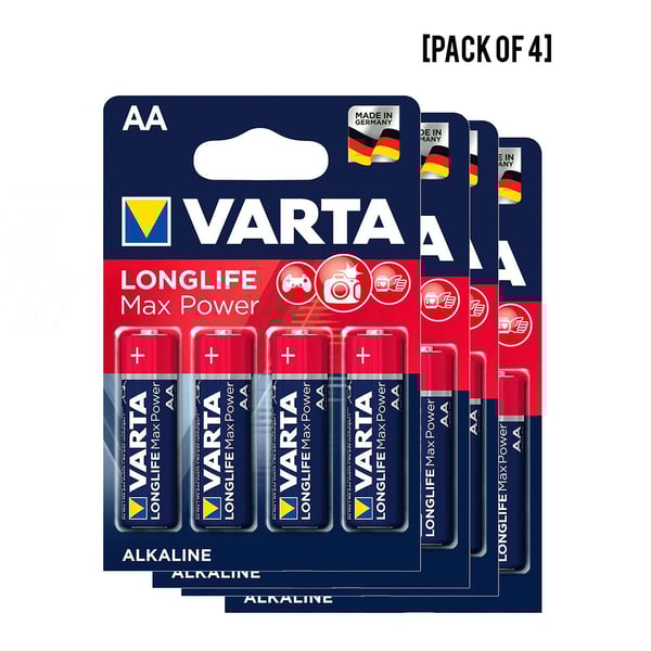 Buy Varta Longlife Max Power Mignon Aa Batteries (4 Batteries) [pack Of 4] Online in UAE | Sharaf DG
