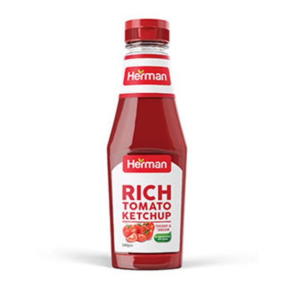 Buy Herman Rich Tomato Ketchup 340g Pet Bottle Online in UAE | Sharaf DG