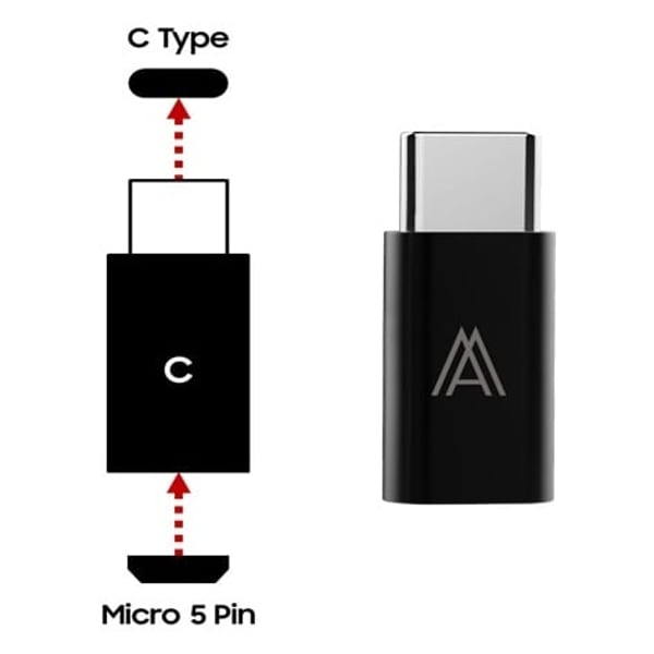 Buy Anymode Micro USB To Type C Converter Black – FC00015KBK Online in ...