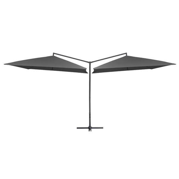 Buy vidaXL Double Parasol with Steel Pole 250×250 cm Anthracite Online ...