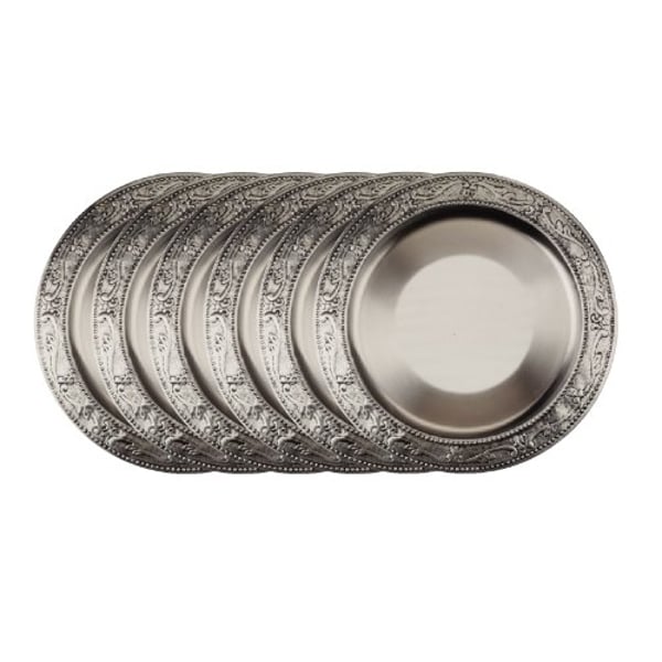 Buy Old Dutch 13″ Embossed Victoria, Set Of 6 Charger Plates, Antique ...