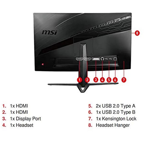 Buy MSI Optix MAG241C Full HD Curved Gaming Monitor 24inch Online in ...